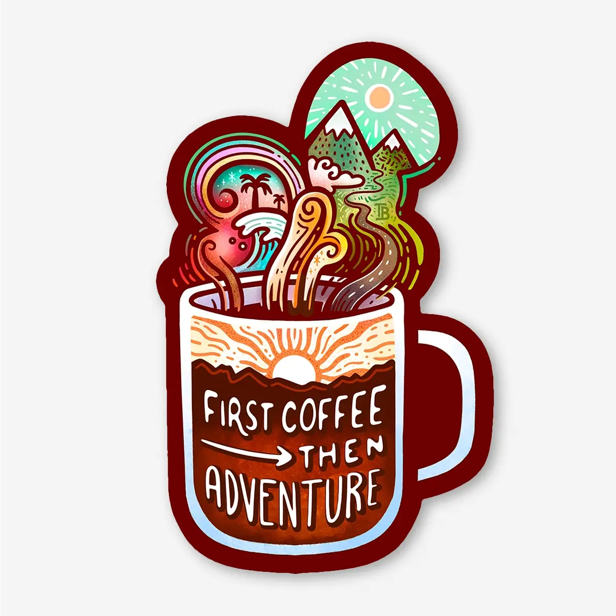 First Coffee - Sticker Art - Salt
