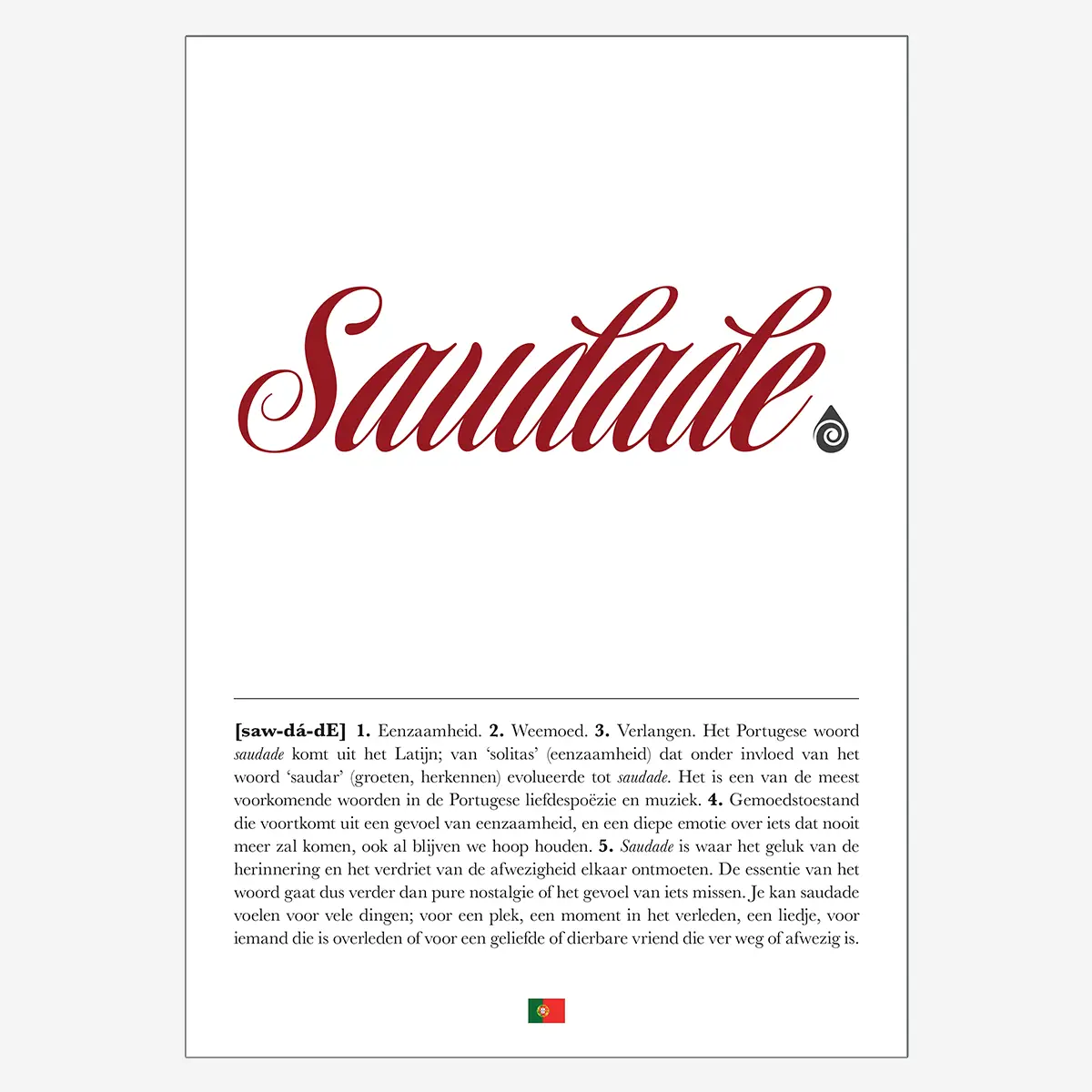 Saudade - A4 Miniposter - Salt
